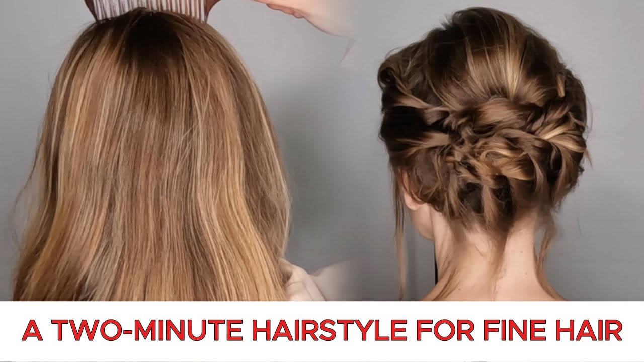 A two-minute hairstyle for fine hair | Hair tutorial - YouTube