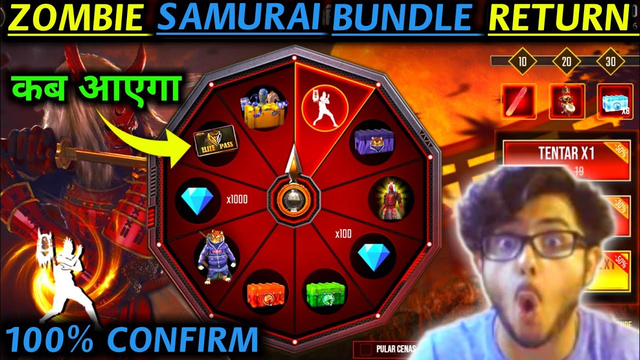 ZOMBIE SAMURAI BUNDLE RETURN IN FREE FIRE | ZOMBIE SAMURAI BUNDLE ...