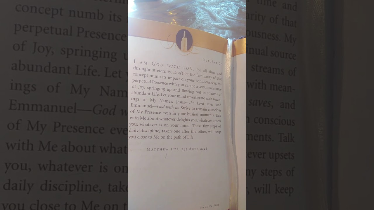 Jesus Calling October 25 - YouTube