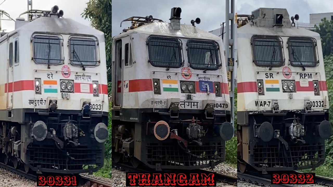 Royapuram Locomotive WAP7 Rule’s on Bangalore - Mysore lane "THANGAM ...