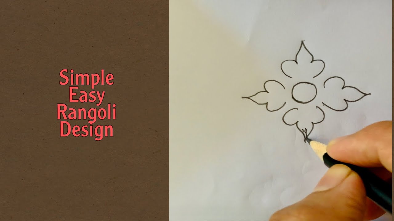 Simple easy rangoli pencil drawing || easy kolam || simple muggulu ...