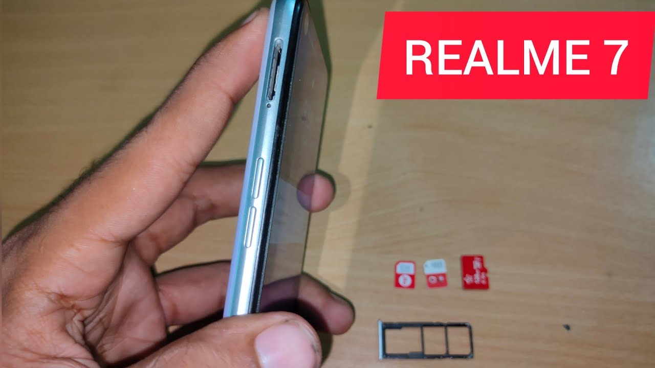 Realme 7 ; how to insert SIM card SD card in Realme 7 - YouTube
