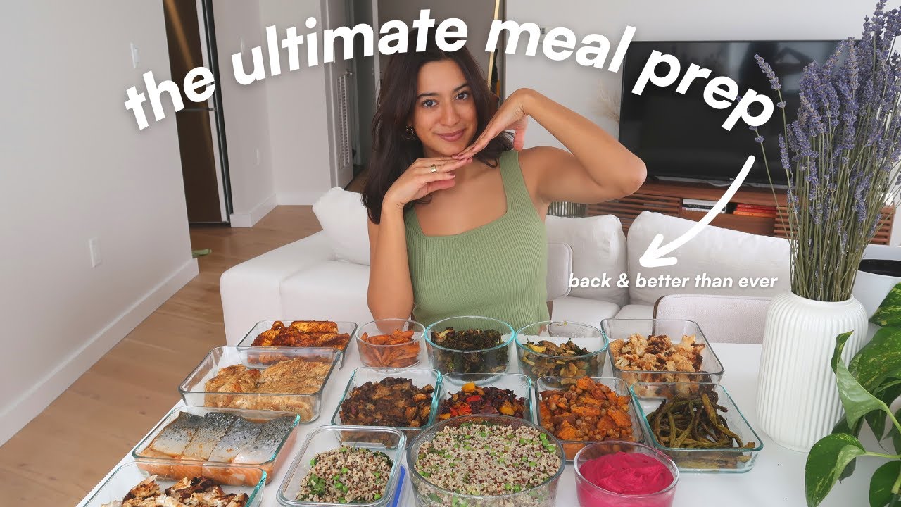 EPIC HEALTHY MEAL PREP | a week's worth of easy delicious recipes + grocery list - YouTube