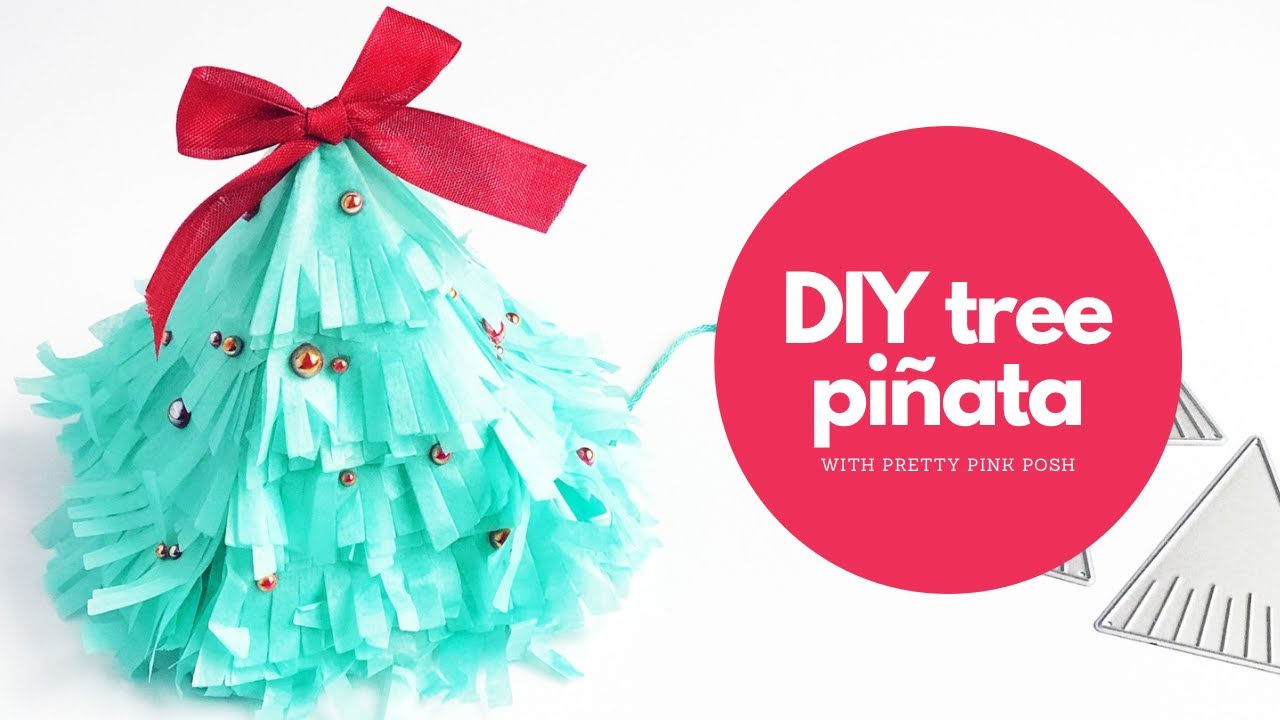 Easy DIY Christmas Tree Piñata with Pretty Pink Posh - YouTube