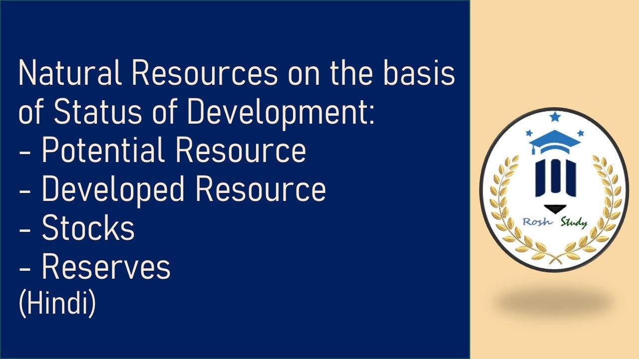 Resources on the basis of status of development | Resources and ...