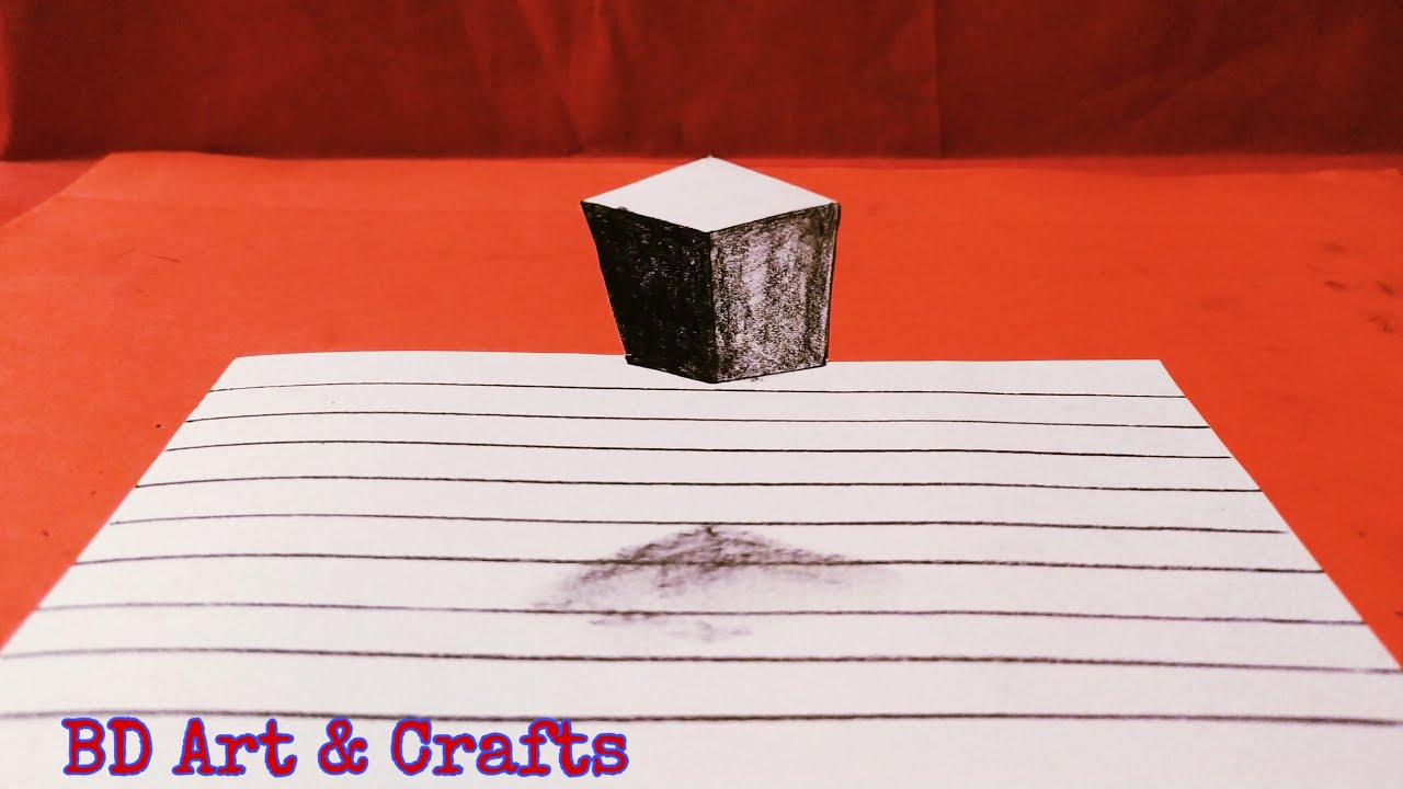 3D art. Easy way to draw 3D art. - YouTube