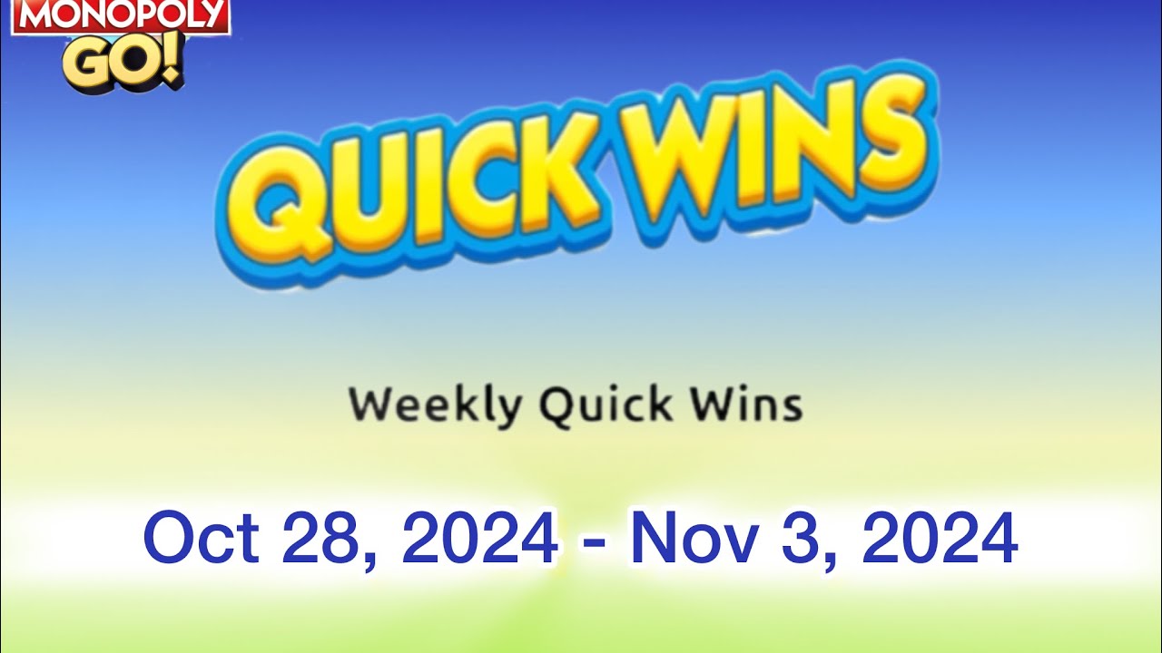 Your weekly Monopoly GO Quick Wins for Oct 28-Nov 3, 2024 #monopolygo #quickwins - YouTube