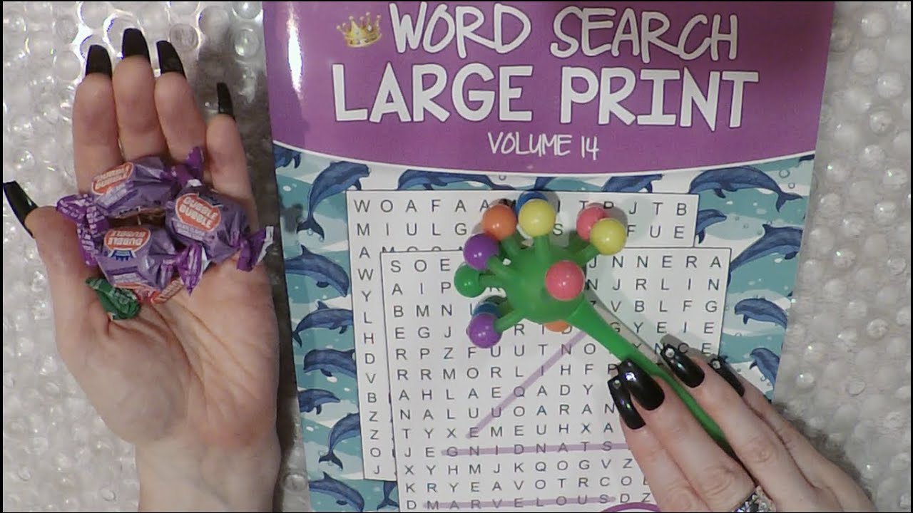 ASMR Intense Gum Chewing Word Search | Dubble Bubble | Tingly Whisper ...