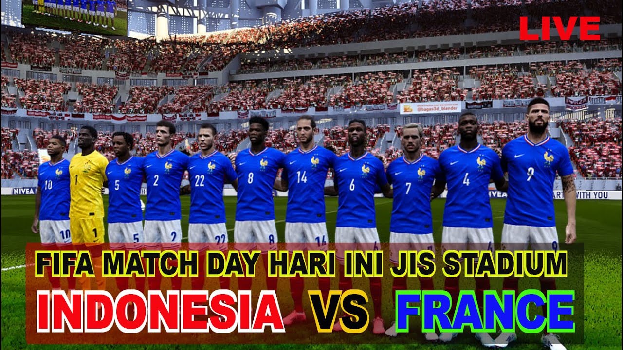 FRANCE VS INDONESIA FIFA MATCH DAY GBK STADIUM GAMPEPLAY SIMULATION ...