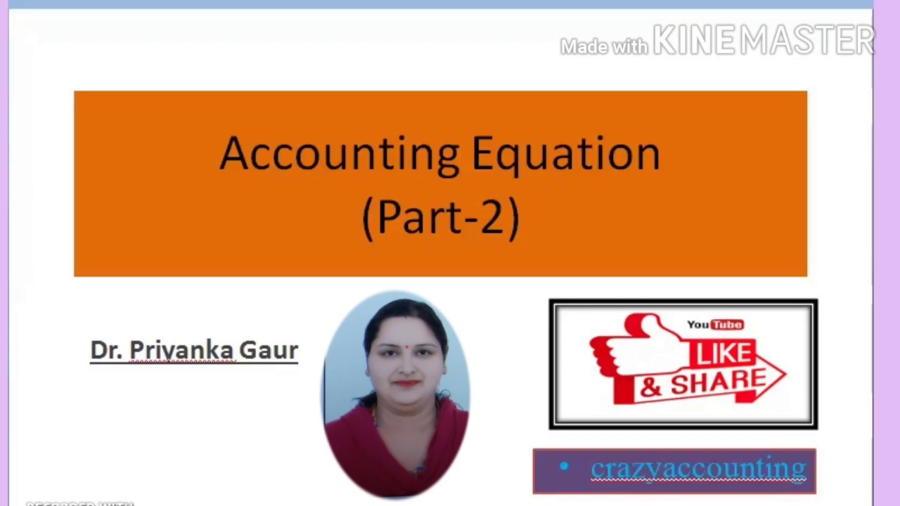Accounting equation part 2 class -11 - YouTube