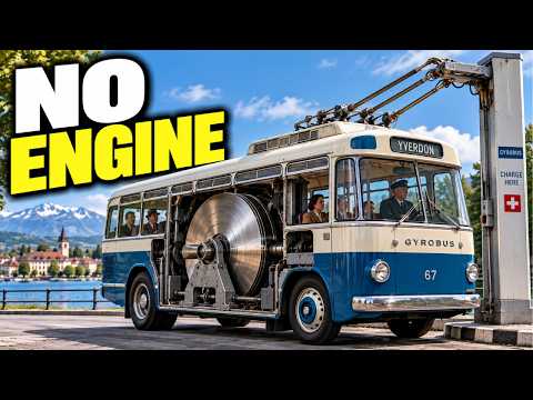 This Bus Had No Engine and No Batteries — Just a Tonne and a Half of Spinning Steel Inside