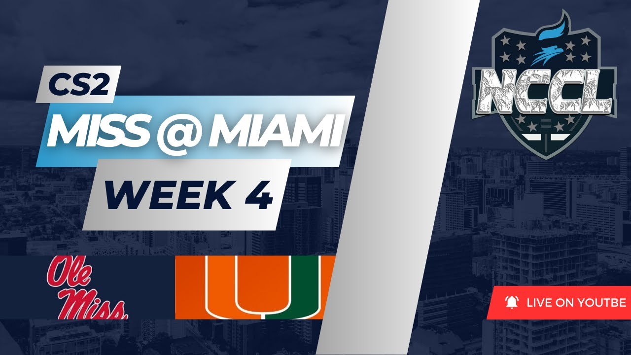 NCCL College Series 2: #11 Miami Vs #12 ole miss Week 4 | Madden 24 ...