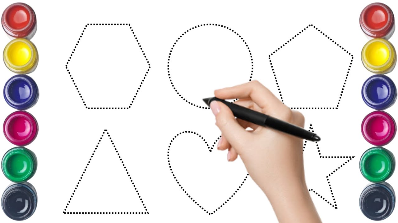 Learn 2d shapes, colors for toddlers, shapes drawing for kids ...