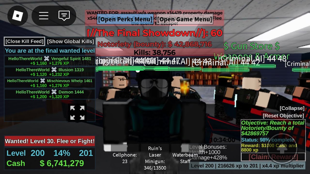 Reaching level 200 in Infamy Roblox - YouTube
