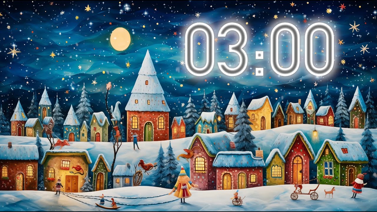3 Minute Christmas Timer 🎵 with Music (4K) 🎄 - YouTube