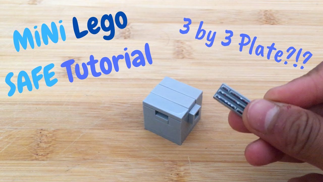 SMALLEST LEGO SAFE with KEY! 3 by 3 PLATE!! How to BUILD a MiNi Lego ...