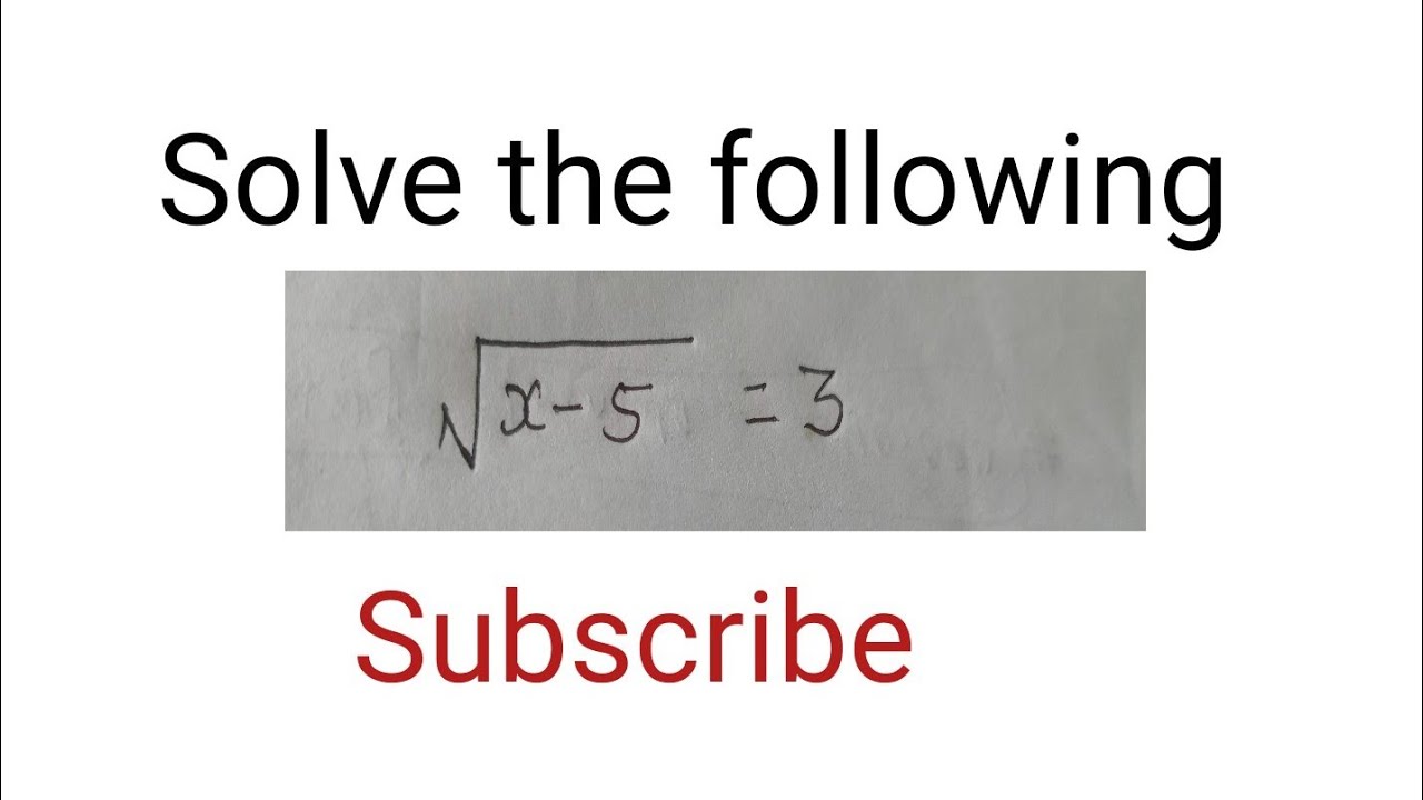 Solve Under Root X 5 3 Mathguruji Mathematics Youtube