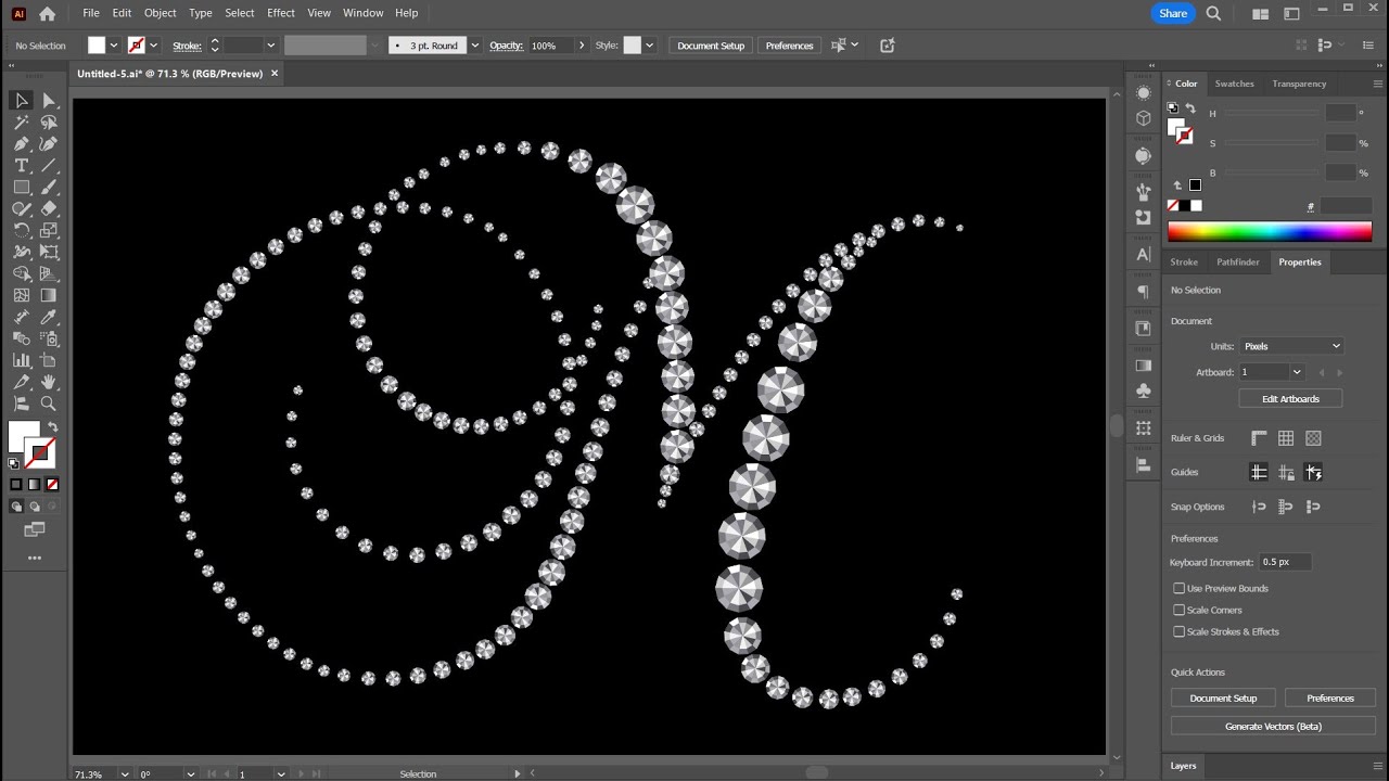 How to Create a Rhinestone Design in Adobe Illustrator - YouTube