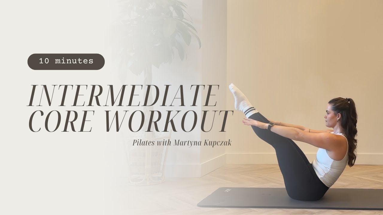 10 Minute Intermediate Mat Pilates Core Workout 🤍 | No Equipment Needed ...