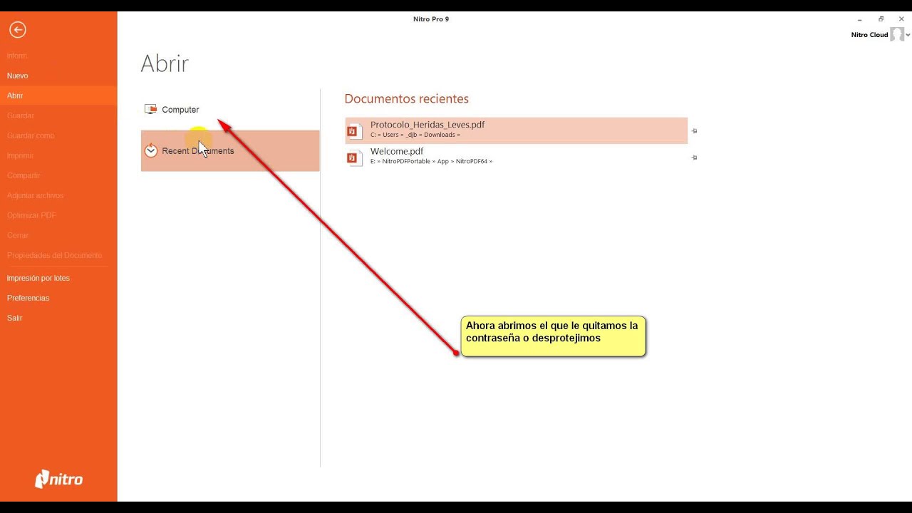Video tutorial PDF a Word con Nitro 9 pro - YouTube