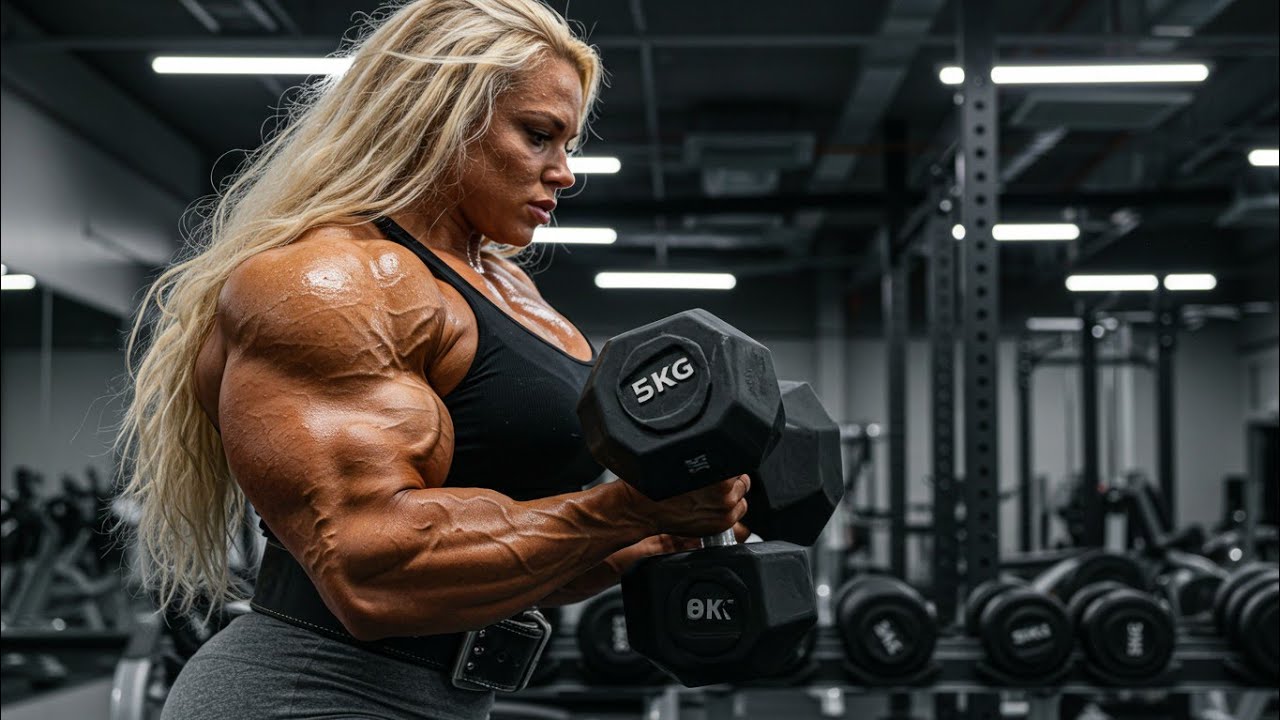 FBB AI Blonde – Biceps Growth Beast | VEO 3 - YouTube