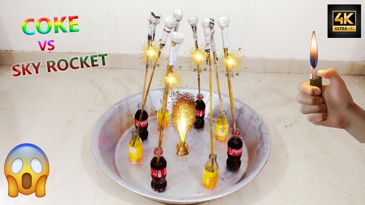 || COKE || vs || SKY ROCKET || vs || FLOWER POT SPARKLER FOUNTAIN ...