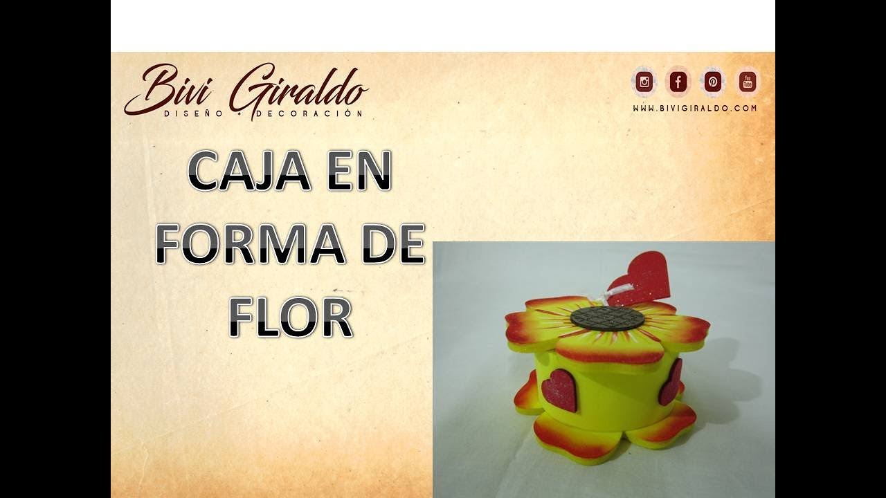 COMO HACER UNA CAJA EN FORMA DE FLOR...MANUALIDADES EN FOM - YouTube