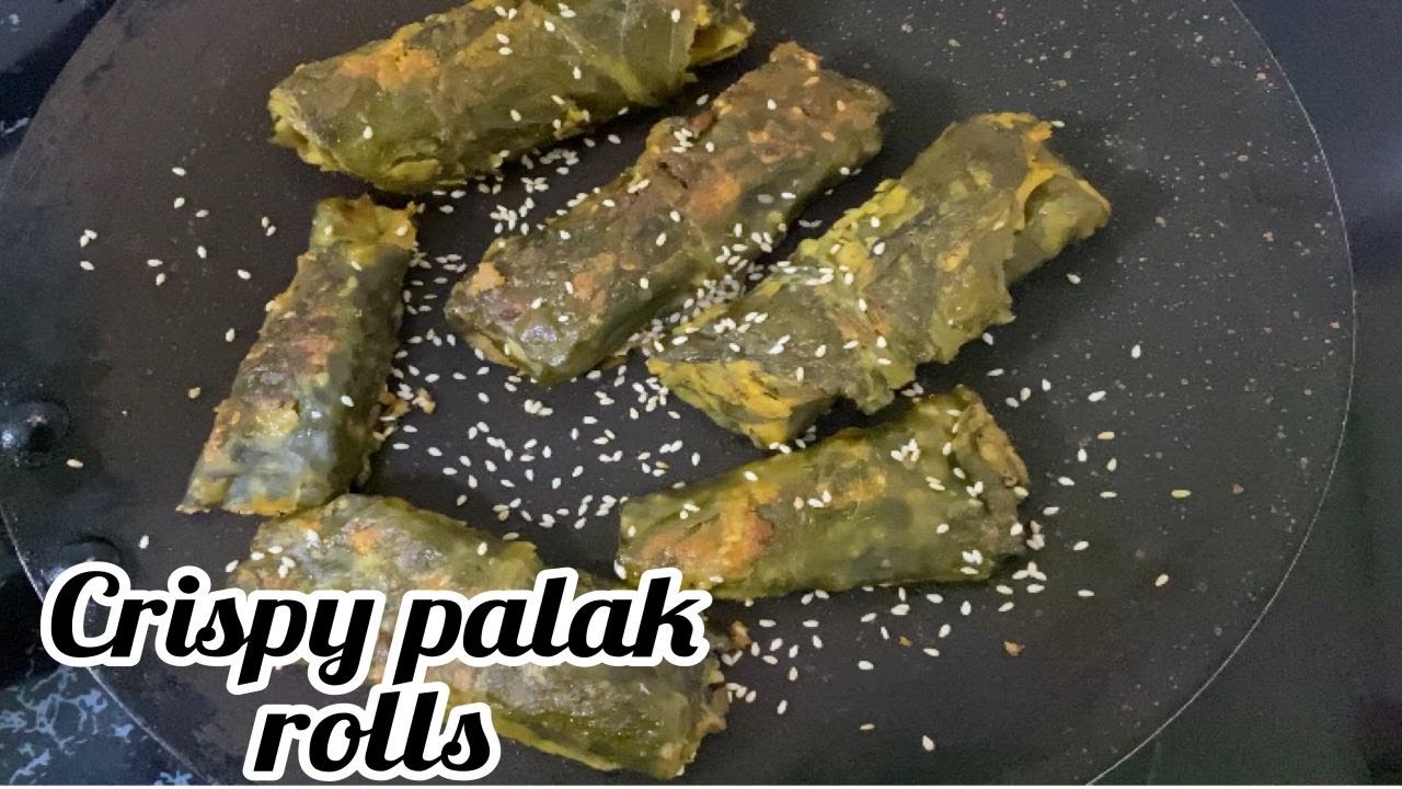Crispy palak rolls recipe| foxtail millet palak vadi| healthy snack ...
