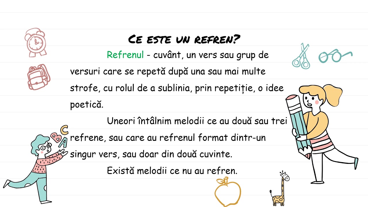 Legătura dintre strofă și refren - YouTube