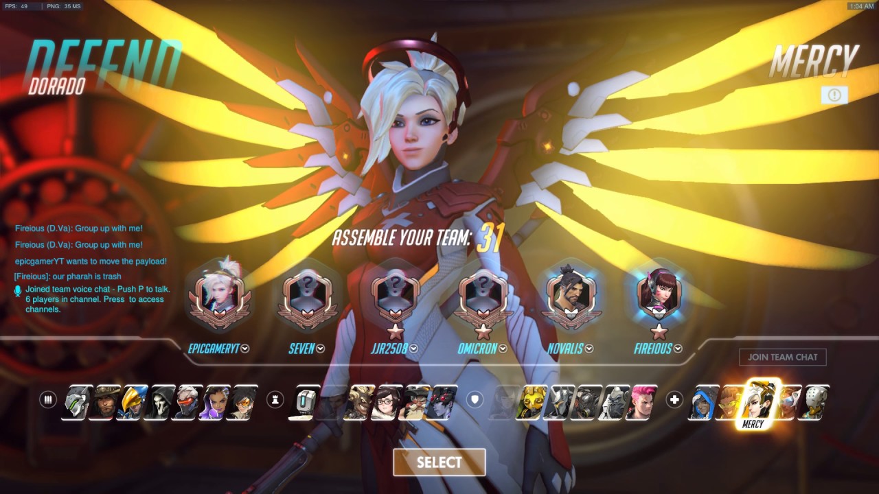 Overwatch Competitive Gameplay - Mercy Huge Rez Achievement! - YouTube