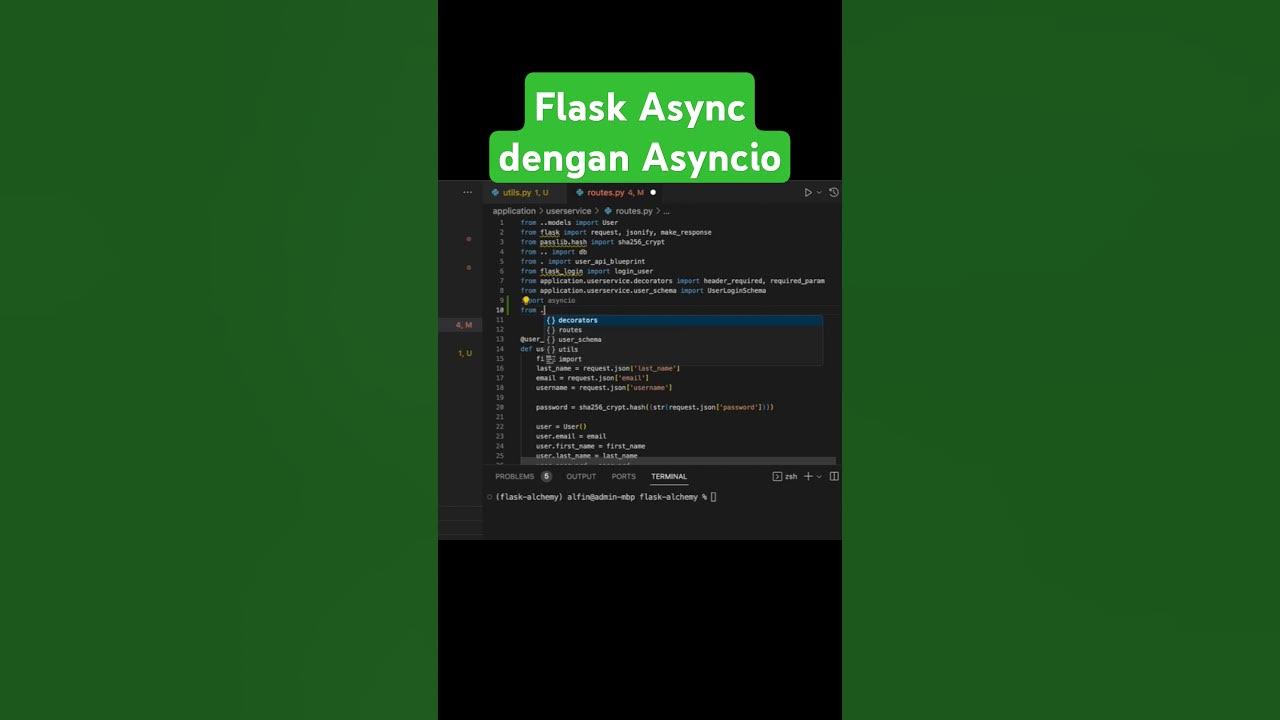 Flask Async Menggunakan Asyncio #backend #fastapi #python - YouTube