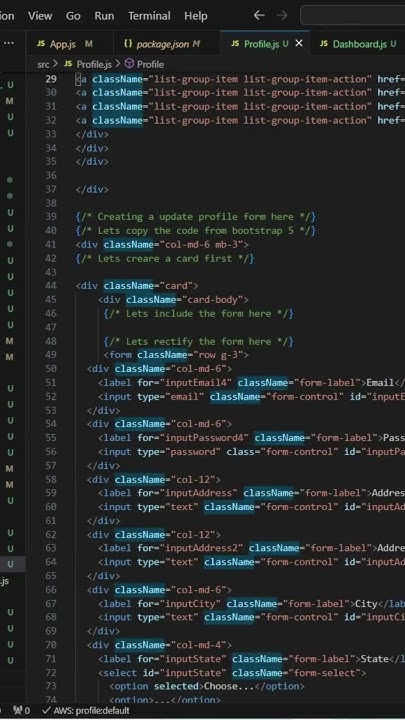 Create an Update Profile Form in ReactJS with Bootstrap 5 #reactjs #bootstrap5 - YouTube