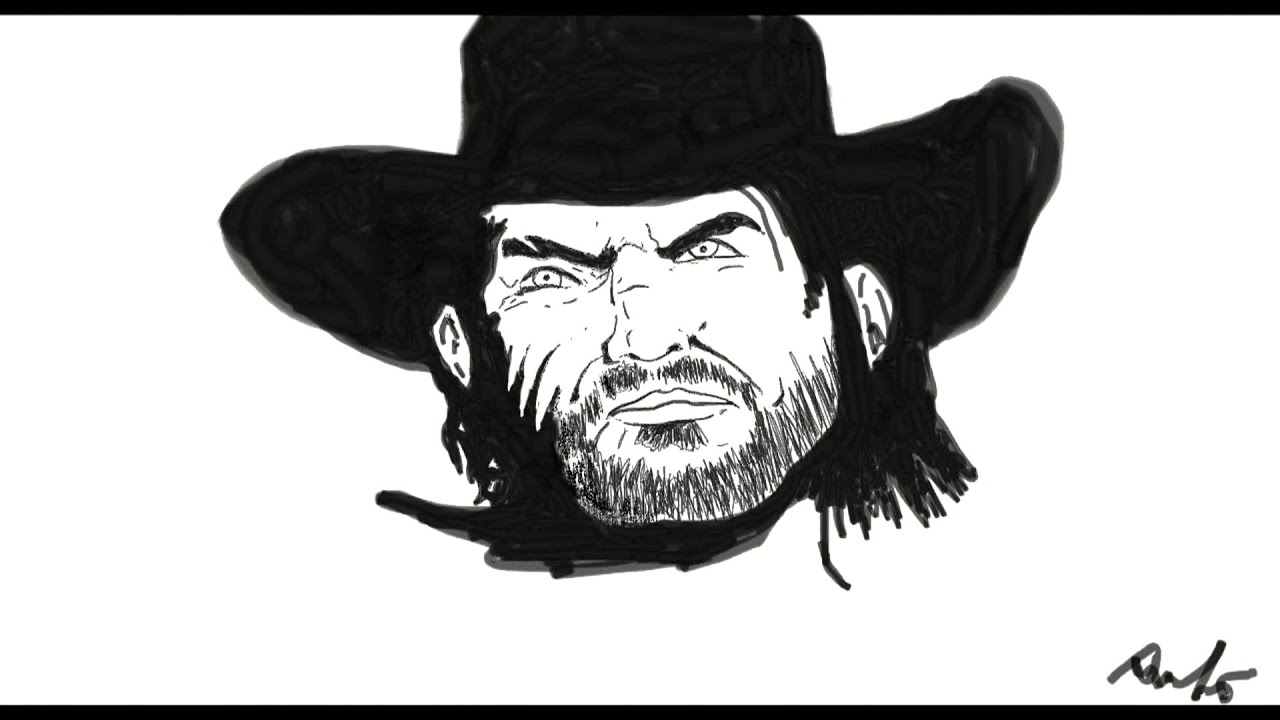 John Marston (RED DEAD REDEMPTION) drawing - YouTube