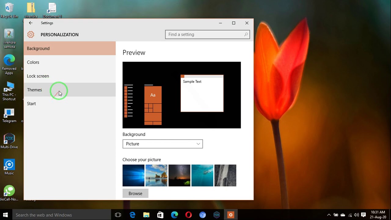 How to change theme in Computer laptop Windows 10 and 7, Computer aur ...