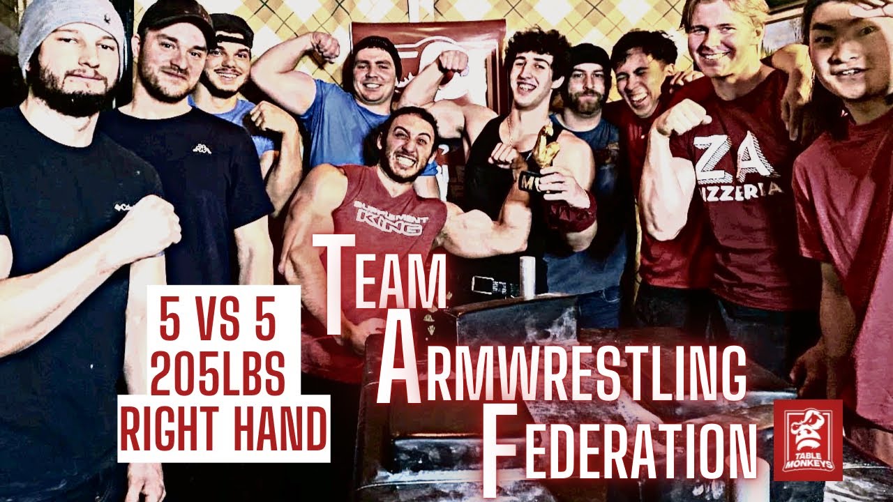 5 VS 5 | TEAM ARMWRESTLING FEDERATION | 205LBS RIGHT HAND - YouTube