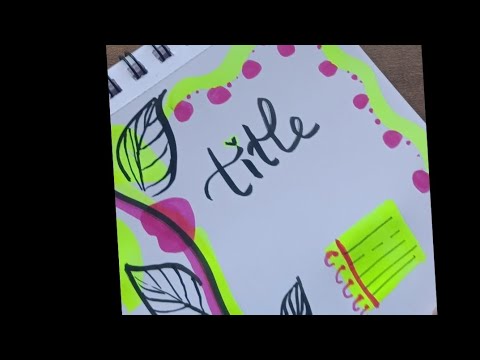 Cute And Simple Front Page Design||diy Front Page Design For