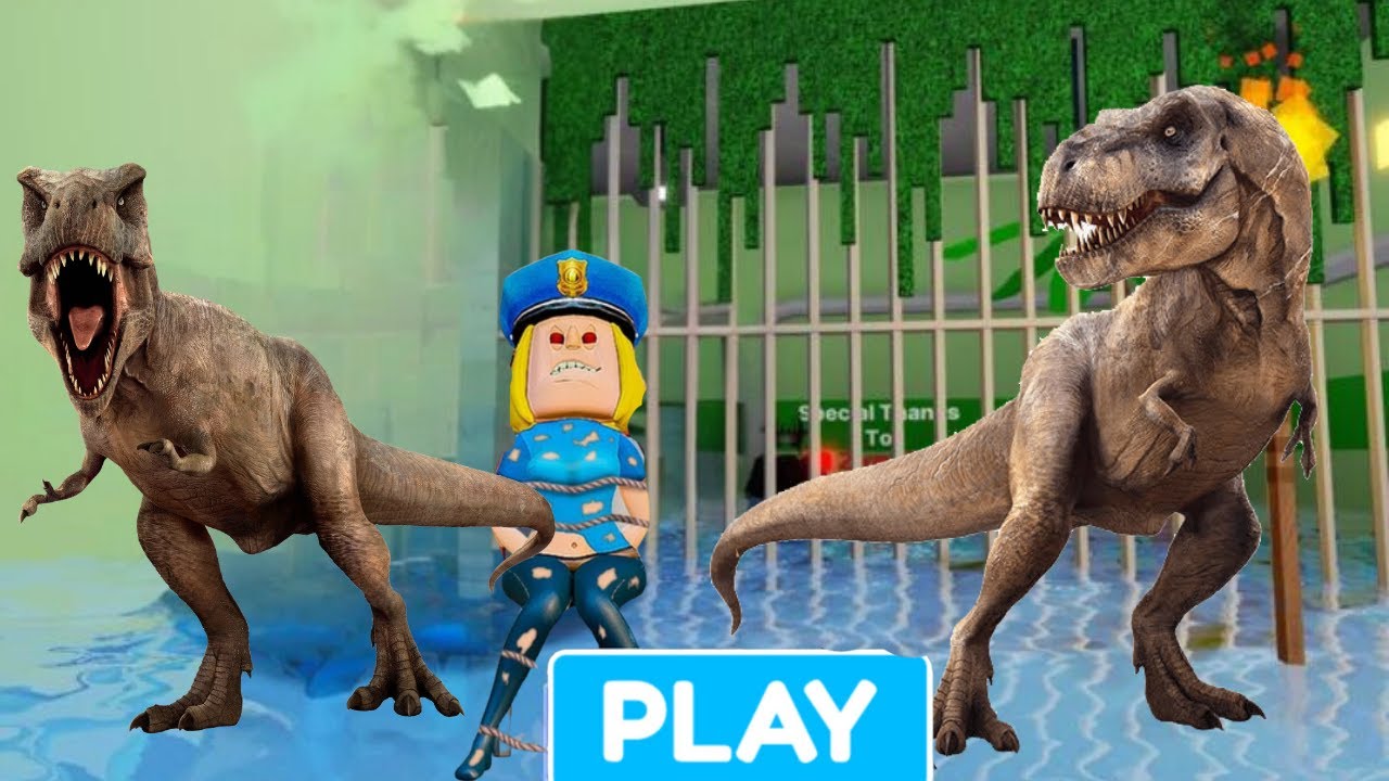 WATER JURASSIC DINOSAUR BARRY'S PRISON RUN! OBBY Full Gameplay #roblox ...