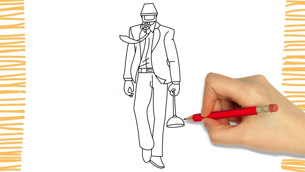 How to Draw a DOUBLE PLUNGER CAMERAMAN HERO I SKIBIDI TOILET I Easy ...