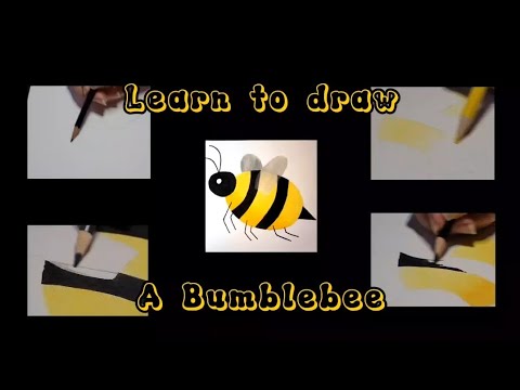 How To Draw A Bumblebee Easy Drawing | Color Blending & Sketching Step ...