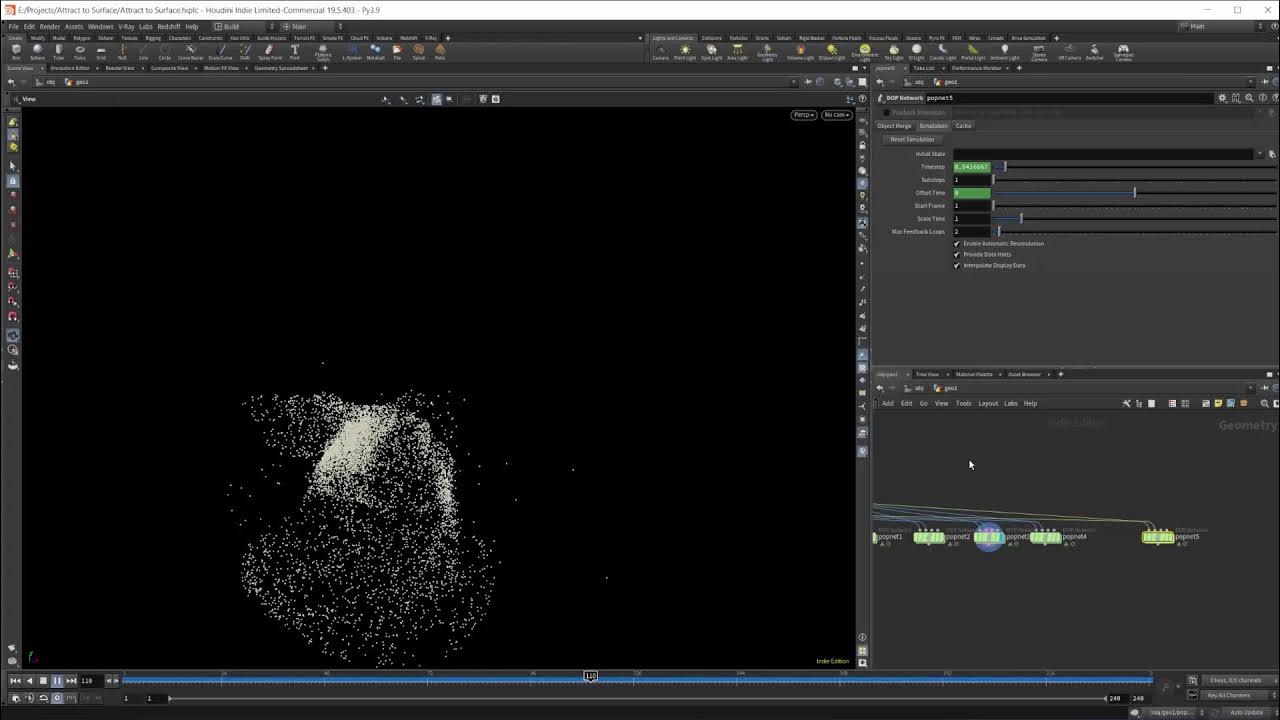 Live Houdini Particle Attraction Blending - YouTube