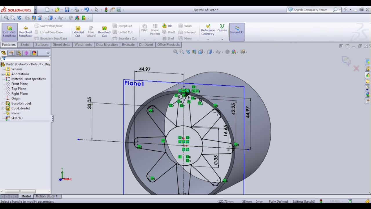 How to make Axial Fan Body In solid Work - YouTube