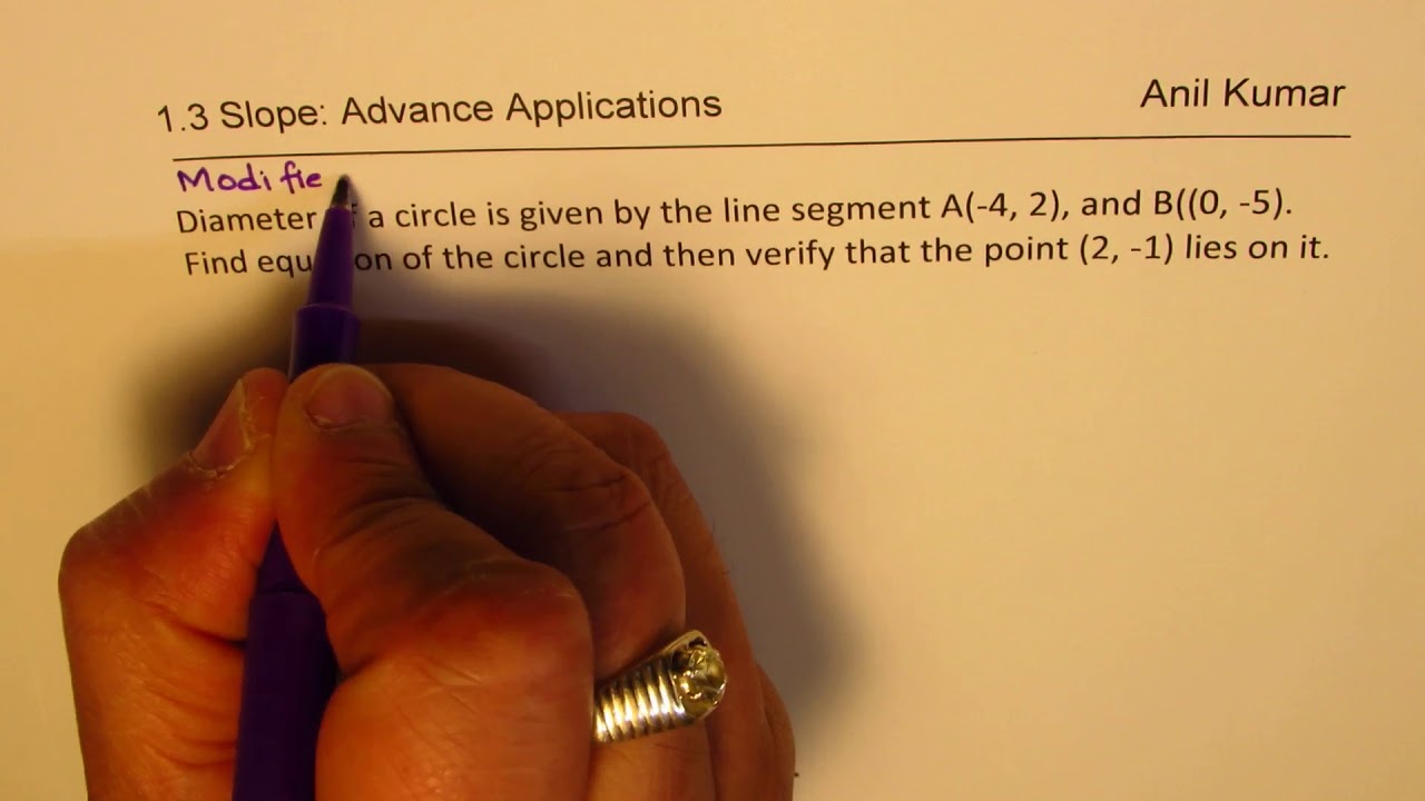 Application of Slope to Find Equation of a Circle -GCSE-EDEXCEL-SAT ...
