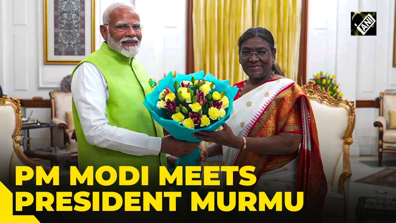 PM Modi meets President Droupadi Murmu at Rashtrapti Bhavan, submits ...