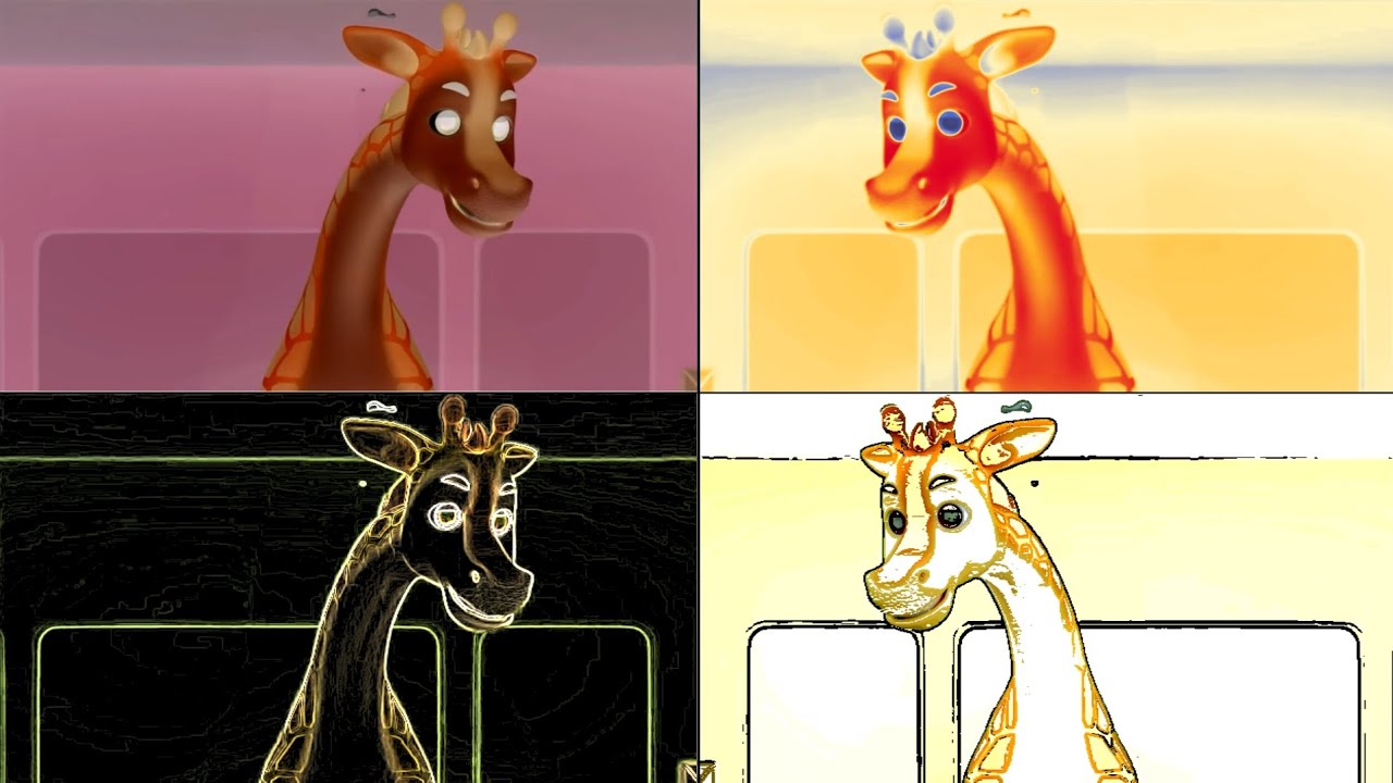 HICKORY DICKORY DOCK || GIRAFFE BUMP HIS HEAD BREAK THE CLOCK IN 4 EFFECT || AUDIO & EFFECT ...