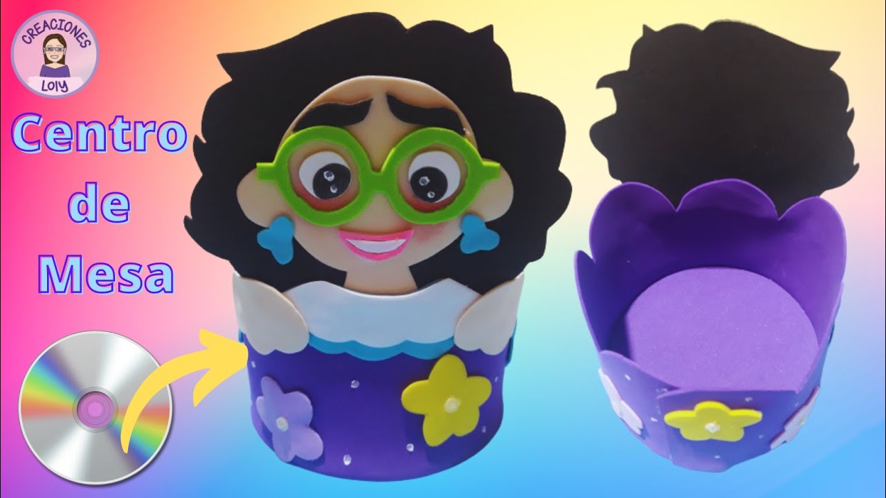 DIY 🌺 Encanto Disney Centro de Mesa Paso a Paso / RECICLADO - YouTube