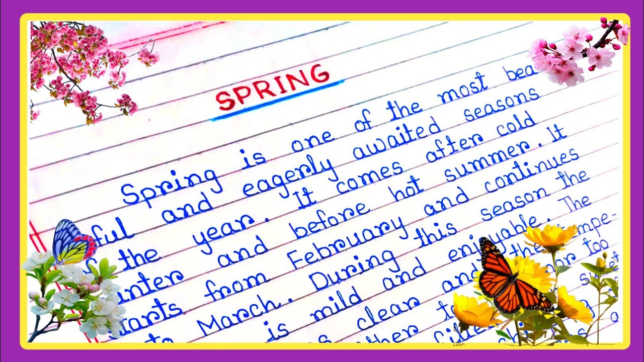 Essay On Spring Season In English || Spring Season Essay In English ...