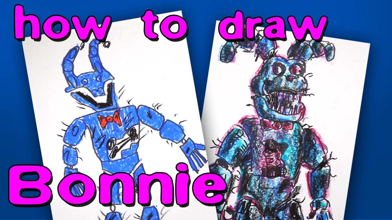 How To Draw Bonnie from Five Nights At Freddy's - YouTube