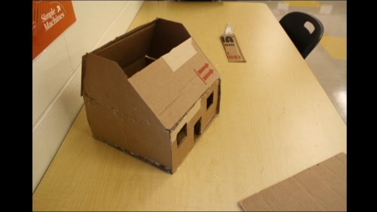 stop motion cardboard house - YouTube