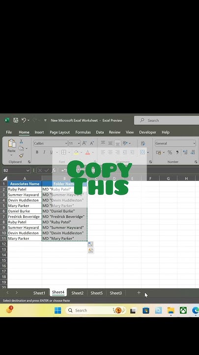 Creating Folders for the List of Names using Excel #exceltips #exceltricks - YouTube