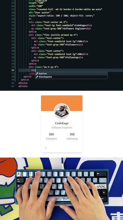 Live-Coded Profile Card with ASMR - HTML/CSS Tutorial 🌟 #Shorts #ASMR #Coding #WebDesign # ...